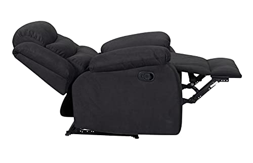 ICE ARMOR 996002BK Manual Overstuffed Cushions for Bedroom and Living Room Recliner Sofa Chair in Black Finish Black 36D x 36W x 40H in
