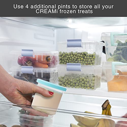 Ice Cream Pint Containers with Silicone Lids Replacement，Compatible with NC299AMZ and NC300s Series Creami Ice Cream Makers