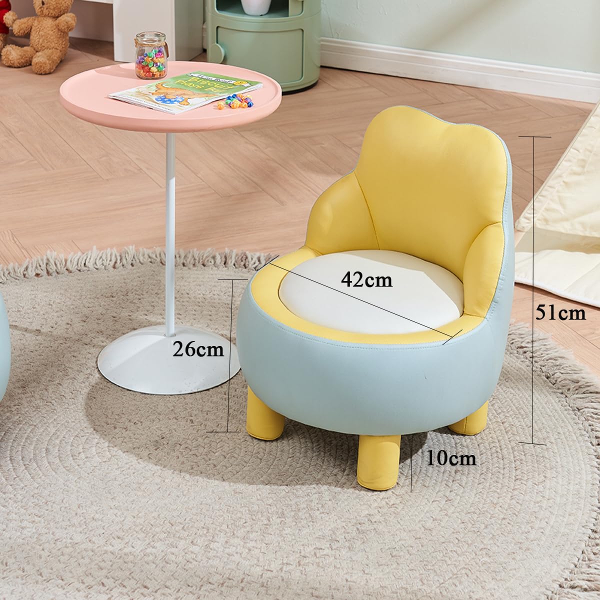 BuKhop Mini Sofa, Simple Sofa Chair, Lazy Sofa, Sturdy and Comfortable Small Sofa, Suitable for Bedroom and Living Room