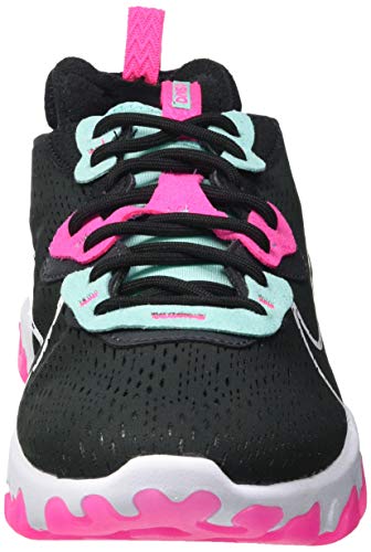 NIKE Women's NSW React Vision Running Shoe, Dk Smoke Grey White Pink Blast Tropical Twist Black, 7.5