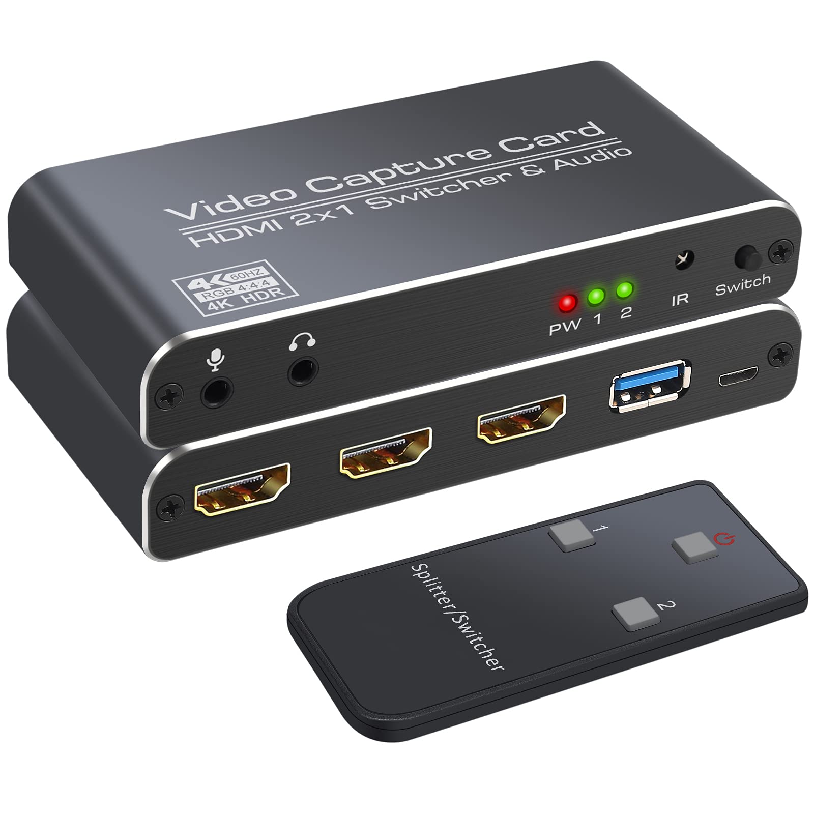 Capture Card,USB 3.0 HDMI Game Capture Card with Remote LiNKFOR HDMI to USB 3.0 Live Video Capture with HDMI Loop-Out with Microphone Input and Audio Output Support 1080P Windows 7 8 10 Linux Mac OS