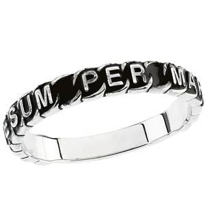 Bonyak Jewelry To Jesus Through Mary Total Consecration Ring in Sterling Silver - Size 7