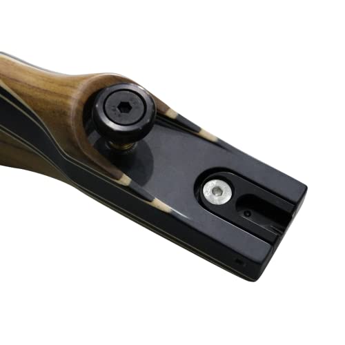 DEERACE Wooden ILF Bow Riser 17 Inch 19 Inch Recurve Bow Handle Takedown Bow Riser Right Left Handed for Archery Bow Targeting (19 Inch Right)