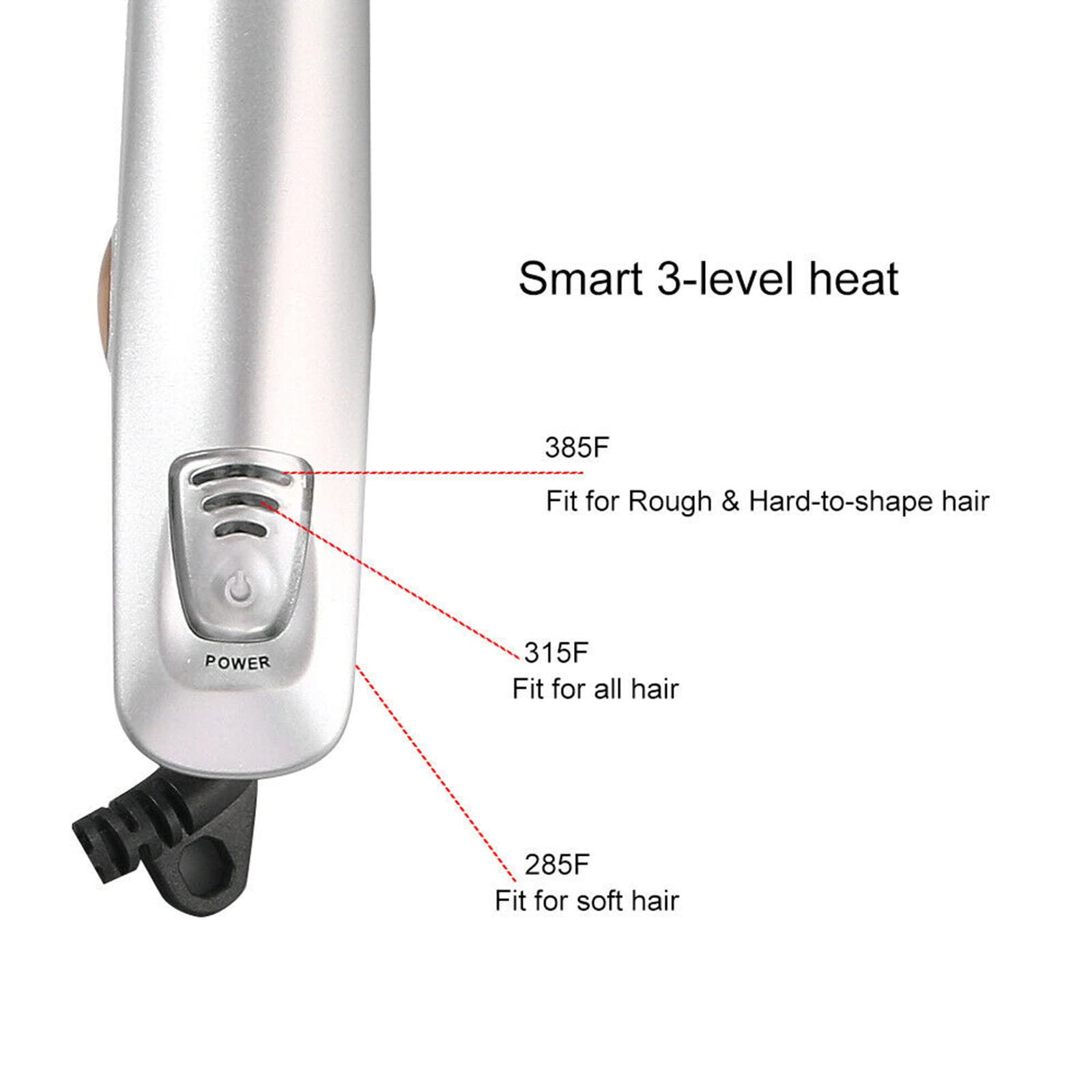 DENZED Automatic Curling Iron, Professional Hair Straightening Iron Curling Iron Straightener and Curler Styler 3 in 1 Multi Hair Styling Tool Flat Iron with Brush