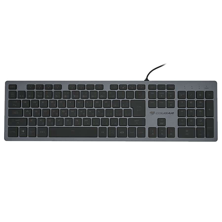 COUGAR CGR-WRXMI-VAB VANTAR AX Gaming Keyboard, Black, Wired, Scissor Switch, Aluminum Frame, 2 Adjustable Angle, Anti-Ghost, RGB, Japanese Layout, Black