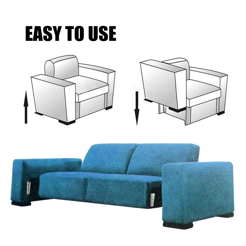 DBTHTSK Sofa Latch,Bed Replacement Parts,Heavy Duty Interlocking Tapered Hardware Accessories Furniture Connector for Sofa, Bed (2 Pairs)