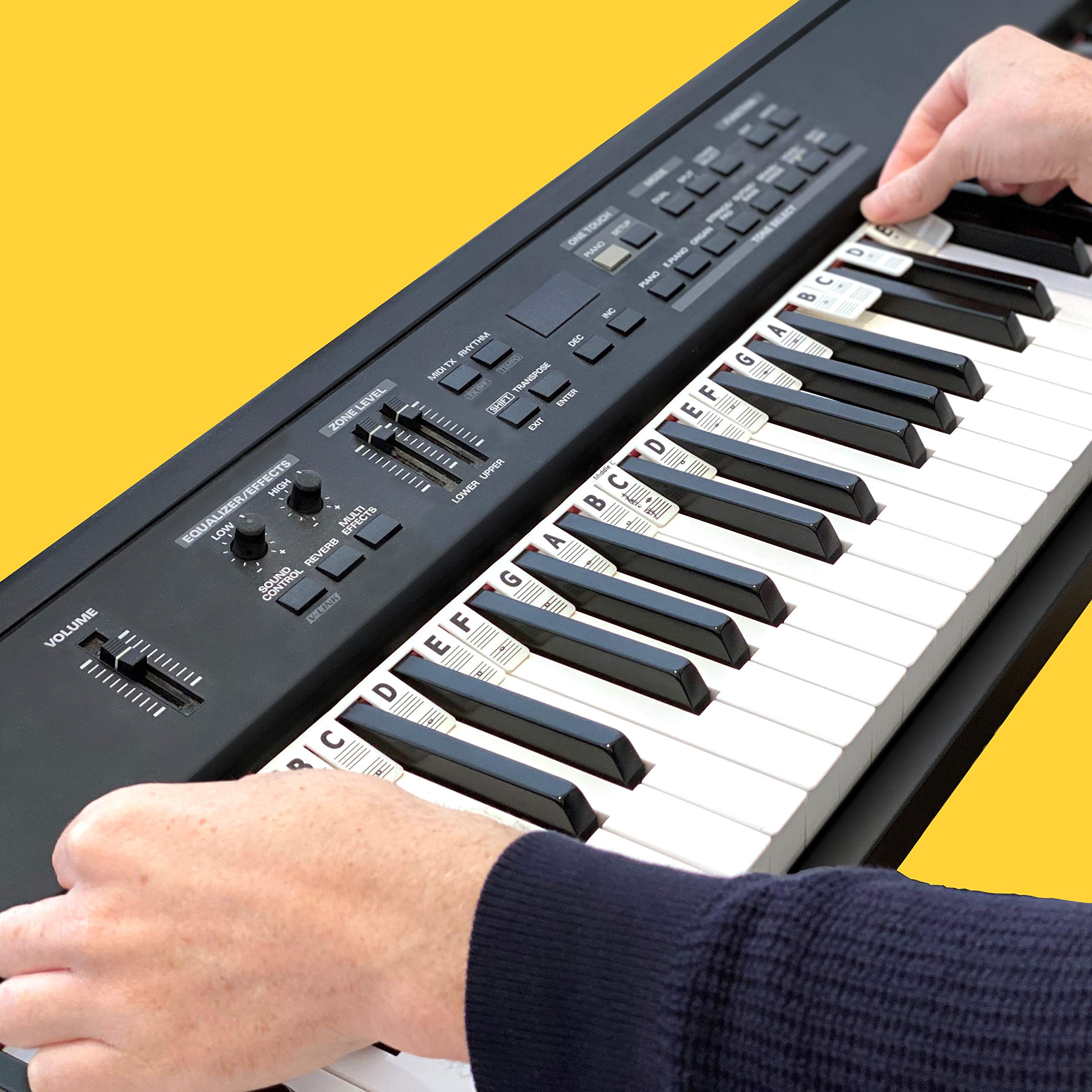 The Piano Rake (Piano Guide) | Learn Notes Instantly | Ultimate Accessory | Better Than Messy Stickers | Fits All Full-Size Key Pianos & Keyboards | 35 Key Length Shows Grand Stave