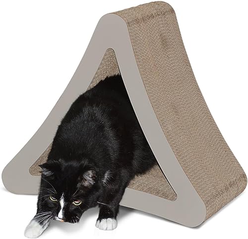 PetFusion 3-Sided Vertical Cat Scratching Post | Available in 18β & 24β | Multiple Angle Cat Scratching Pad, 6 Usable Sides. Scratch, Play, & Perch | 100% Recyclable Cardboard Cat Lounge. 1 Yr Warr