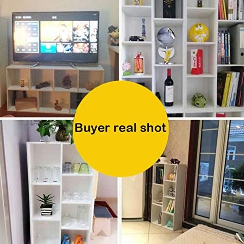 Bookcases 7-Grid Modern, Kids Toy Book Rack Shelves,Organizer Storage Bookshelf, Decor Display Furniture, for Home Office (White)
