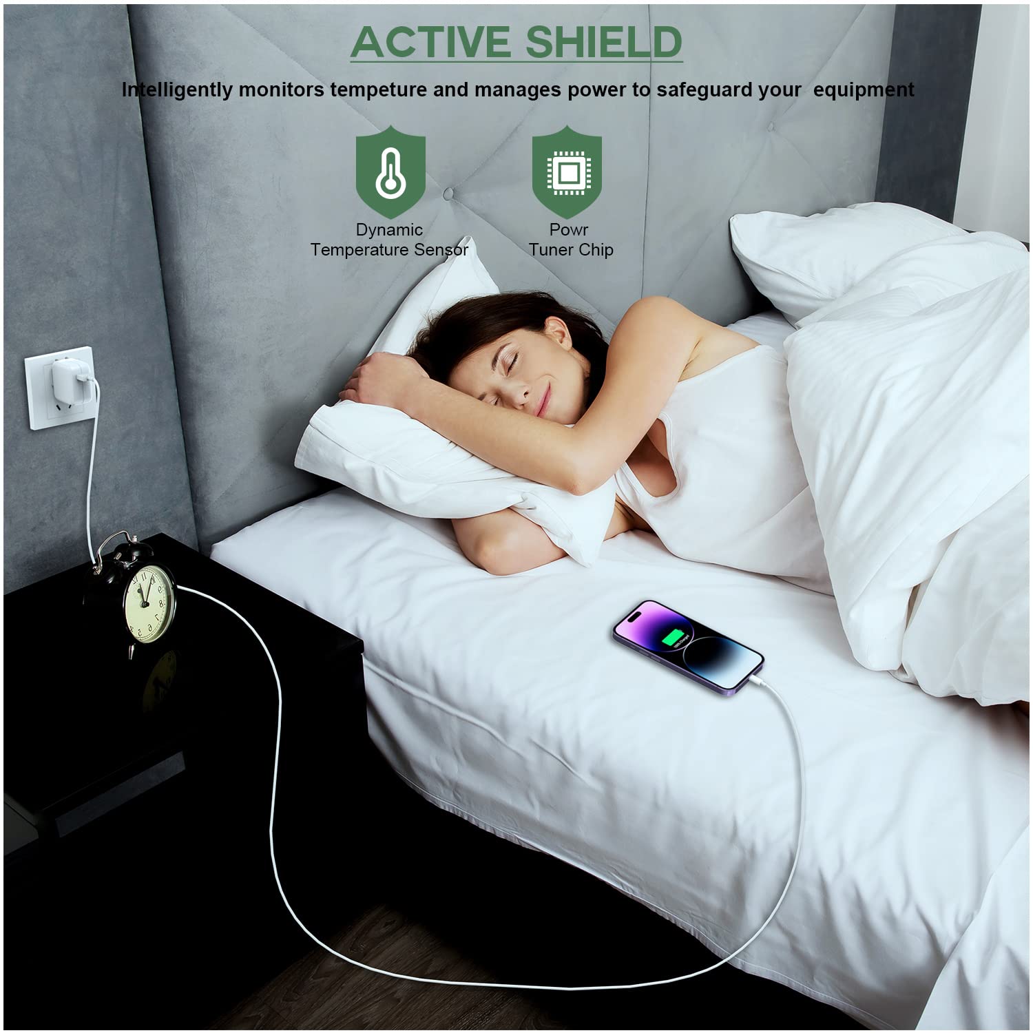 iPad Charger iPhone Charger, 2-Pack 【Apple MFi Certified】 12W Charger iPad Foldable Portable Travel Plug with 3.3FT Lightning Cable Compatible with iPhone, iPad, iPad Mini 1/2/3/4/5, iPad Air 1/2/3
