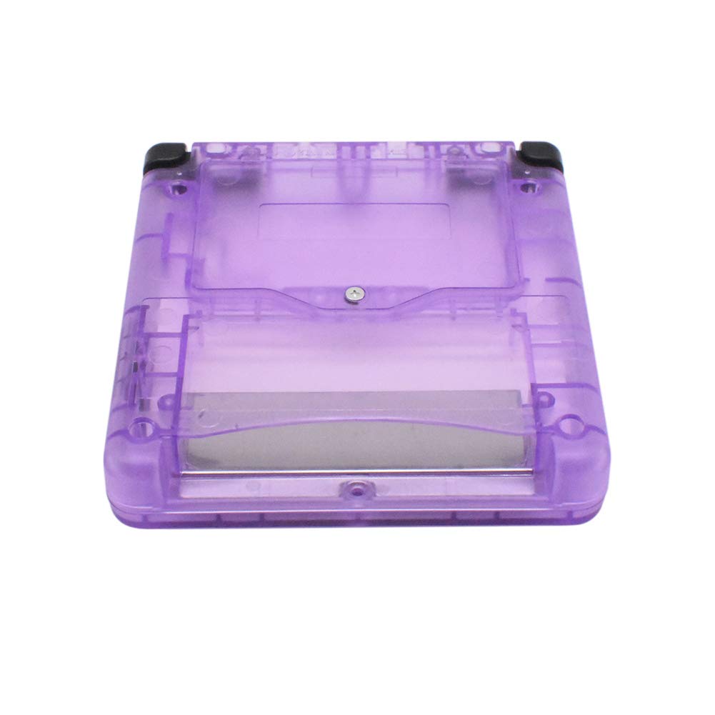 Meijunter Replacement Housing Shell Case for Gameboy Advance SP GBA SP Console(Transparent Clear Purple)