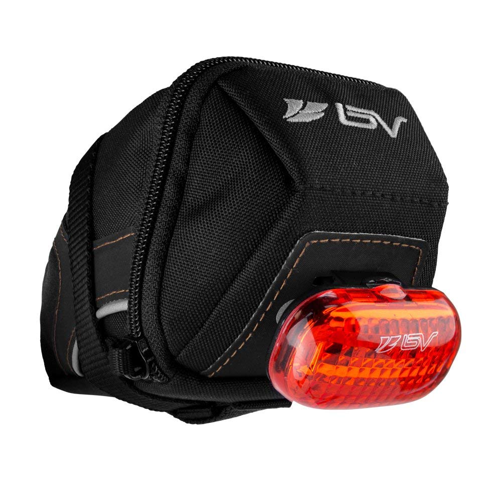 BV Large Bike Saddle Bag and Rechargeable Bike Light