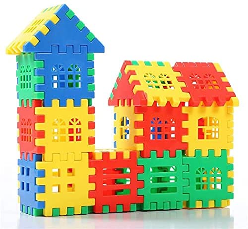 DEJUN Interlocking Children's Building Block Toys - Toddler Building Blocks Educational Toy Set (70 Pieces)-1428