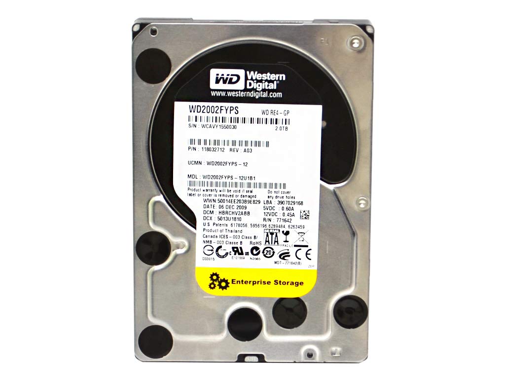 Western Digital - WD2002FYPS - WD RE4-GP WD2002FYPS 2 TB 3.5 Internal Hard Drive - SATA - 64 MB Buffer - Hot Swappable