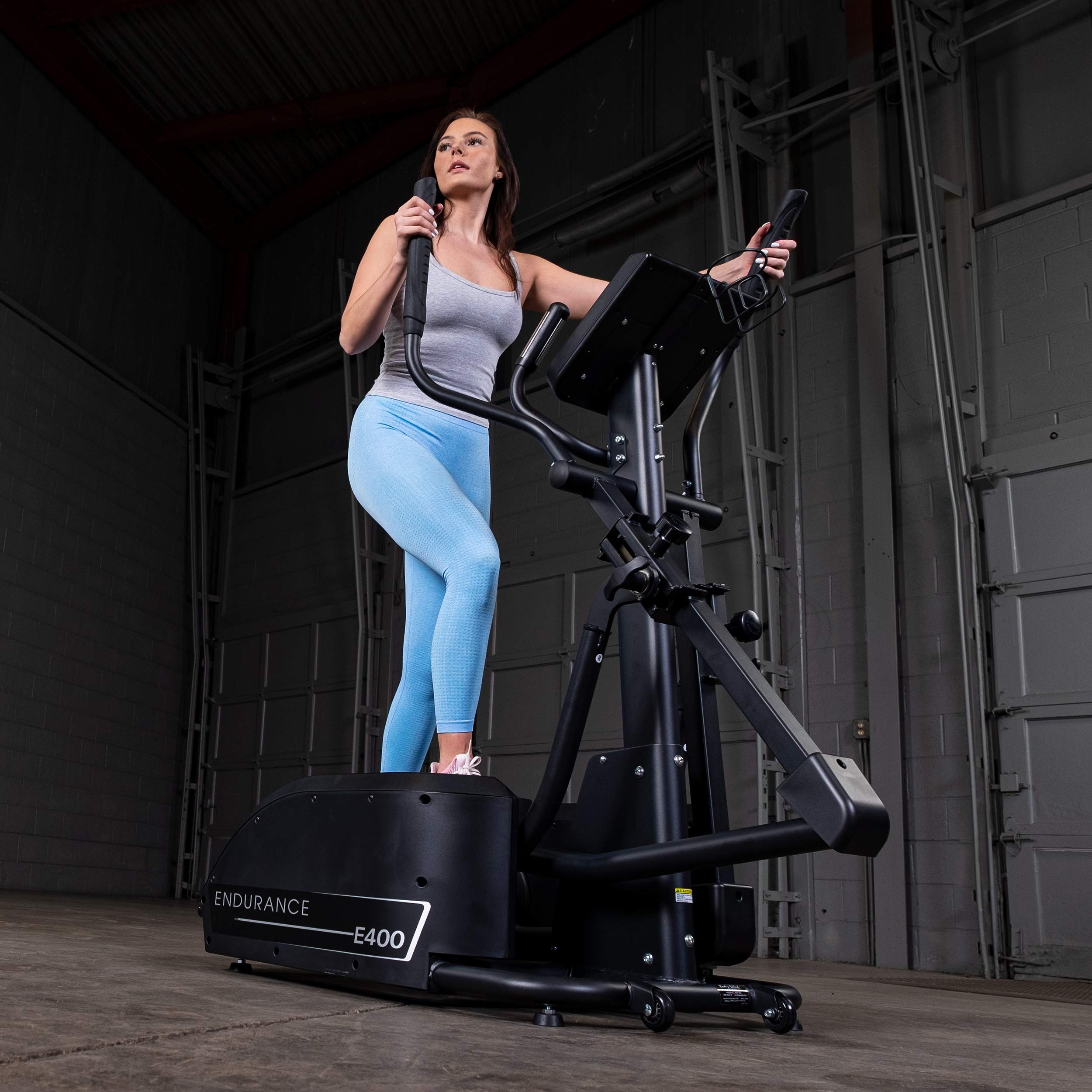 Body-Solid (E400) Elliptical Trainer Machine, Cardio Workout Crosstrainer Exercising Machines for Home & Commercial Gym with 300lb Weight Capacity