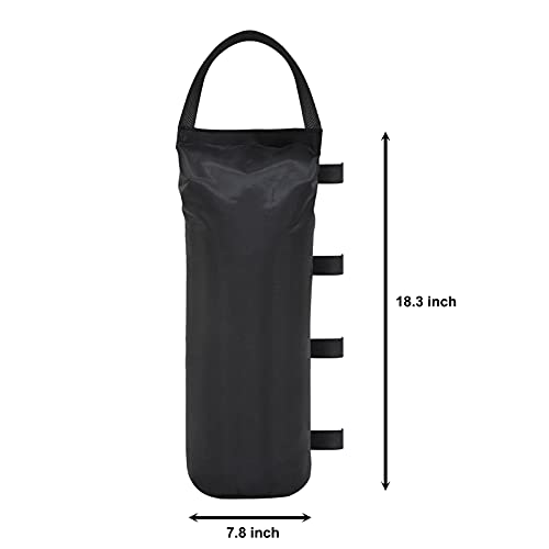 Eurmax USA Weight Capacity 112 LBS Extra Large Pop up Gazebos Weights Sand Bags for Ez Pop up Canopy Tent Outdoor Instant Canopies, 4-Pack,Black (Without Sand) Dark Black
