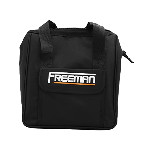 Freeman P4FNCB Pneumatic Finishing Nailer and Stapler Kit with Bag and Fasteners (4-Piece), Black with Orange