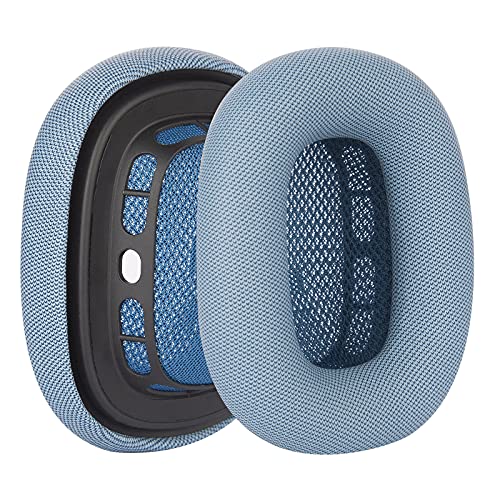 Geekria QuickFit Replacement Ear Pads for Airpods MAX Headphones Ear Cushions, Headset Earpads, Ear Cups Cover Repair Parts (Blue)