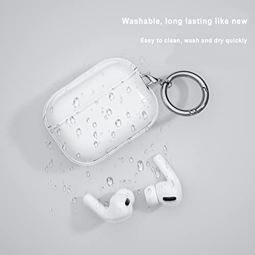 for Airpods Pro 2 Case,for Airpods Pro 2 Cases Wireless Earphone Protective Case Soft Silicone Headphones Cover Portable Ear Buds Protection (Transparent)