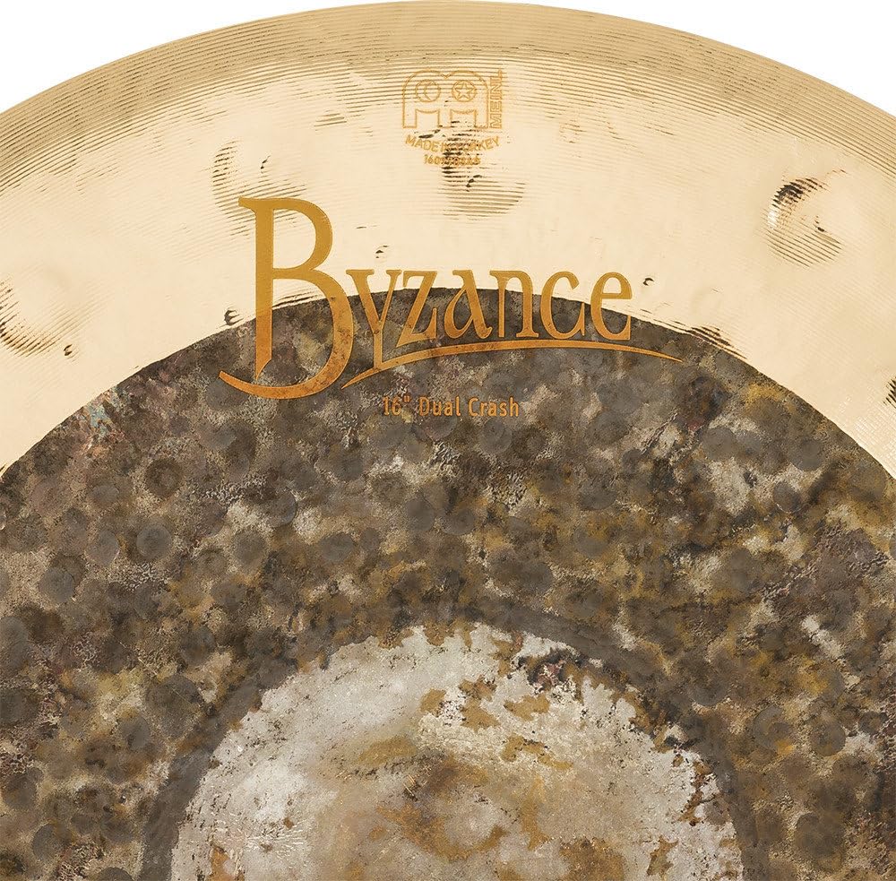 Meinl Cymbals Byzance 16" Dual Crash β Made in Turkey β Hand Hammered B20 Bronze, 2-Year Warranty, Single (B16DUC)