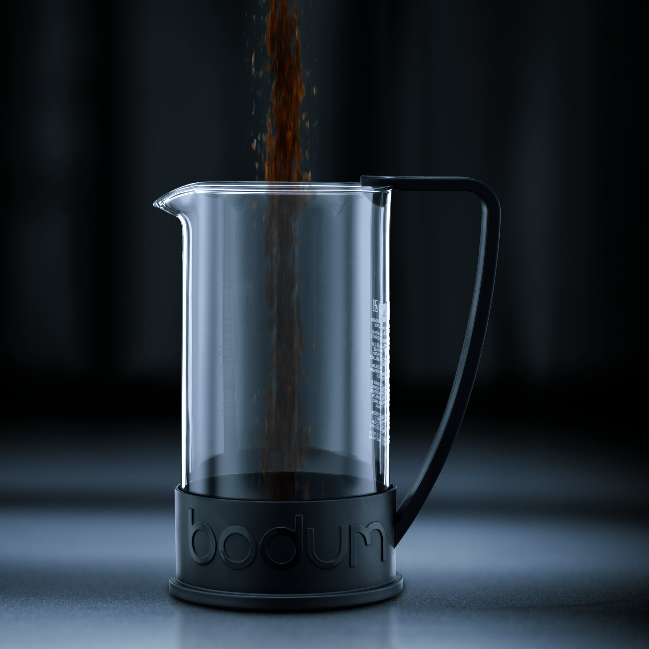 Bodum Bistro Electric Water Kettle (17 Ounce) and Brazil French Press Coffee and Tea Maker (12 Ounce), Black