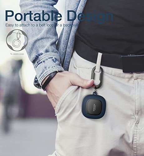 SURITCH for Samsung Galaxy Buds 2 Pro Case(2022)/Galaxy Buds 2 Case(2021)/Galaxy Buds Live Case(2020)/Galaxy Buds Pro Case(2021) Hard PC Shockproof TPU Cover with Gun-Colored Keychain Carabiner, Blue