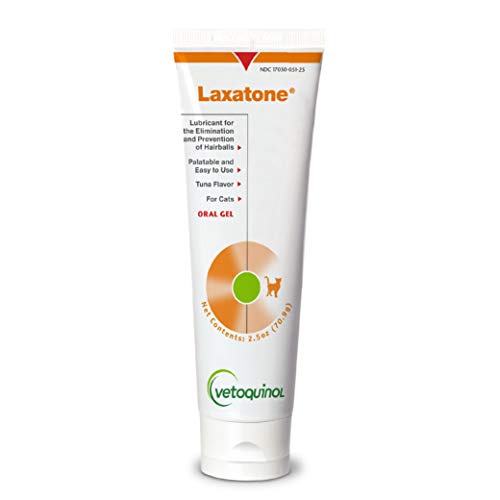 Vetoquinol Laxatone: Oral Hairball Lubricant Gel for Cats – Tuna-Flavored, 2.5oz