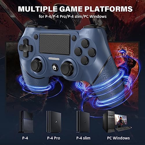 PS-4 Controller Dual-shock 4 Wireless Compatible for PS-4/Pro/Slim/Wireless Play-Station 4 Controller with paddles PS-4 Remote Controller for PC 6-Axis Motion Sensor Turbo,1000mAh