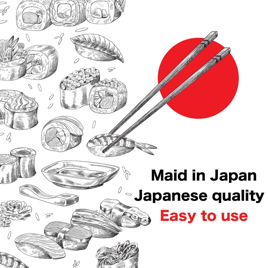 Chopsticks reusable Made in Japan ishida 10Pairs Black pasted box ((Japanese Beauty・23cm 9.0inch))
