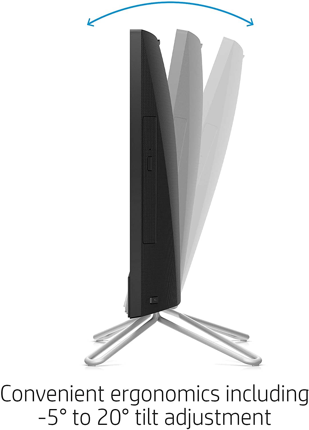 HP 2023 22-inch FHD IPS Touchscreen All-in-One Desktop PC 2-Core AMD Ryzen 3 3250U Processor 8GB DDR4 RAM NVMe M.2 256GB SSD 1TB HDD DVD WiFi AC BT Webcam Speaker Windows 10 Black w/RE USB Drive