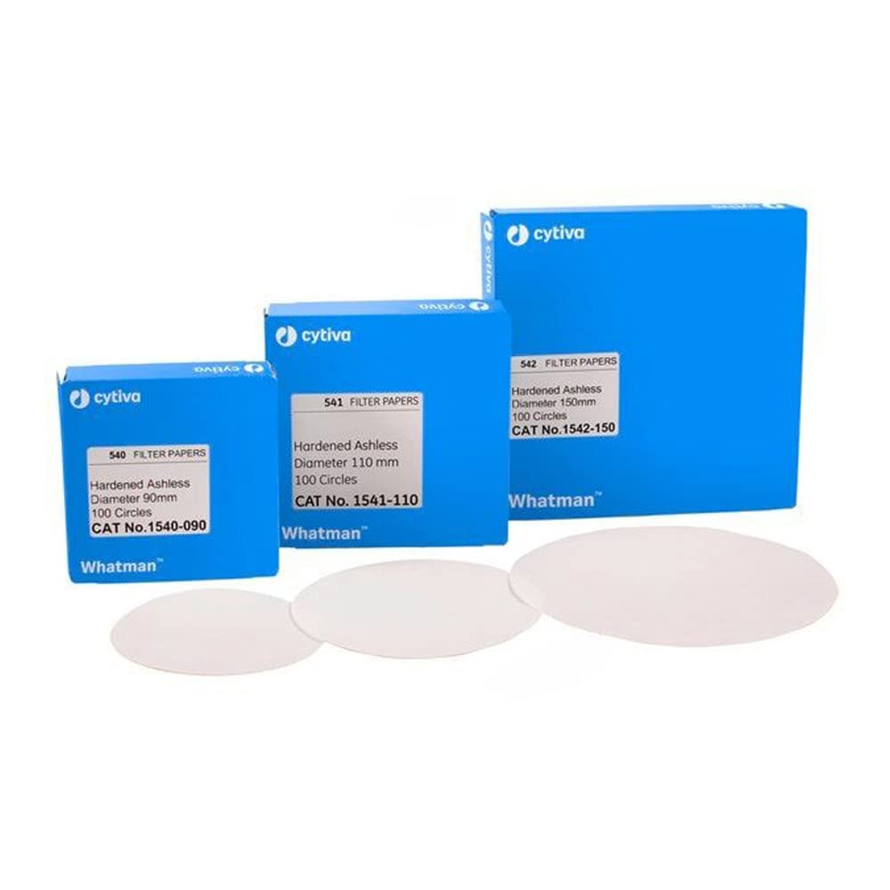 Whatman 1542-090 Hardened Ashless Quantitative Filter Paper, 9.0cm Diameter, Grade 542 (Pack of 100)
