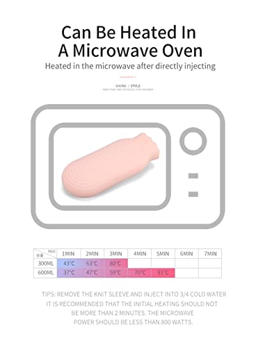 PSBYW Silicone Hot Water Bottle Hand Warmer Stomach Warmer Hot Water Bottle Heating Refrigerated Ice Pack Can Be Used to Warm Women's Palace Hands (Color : 6)