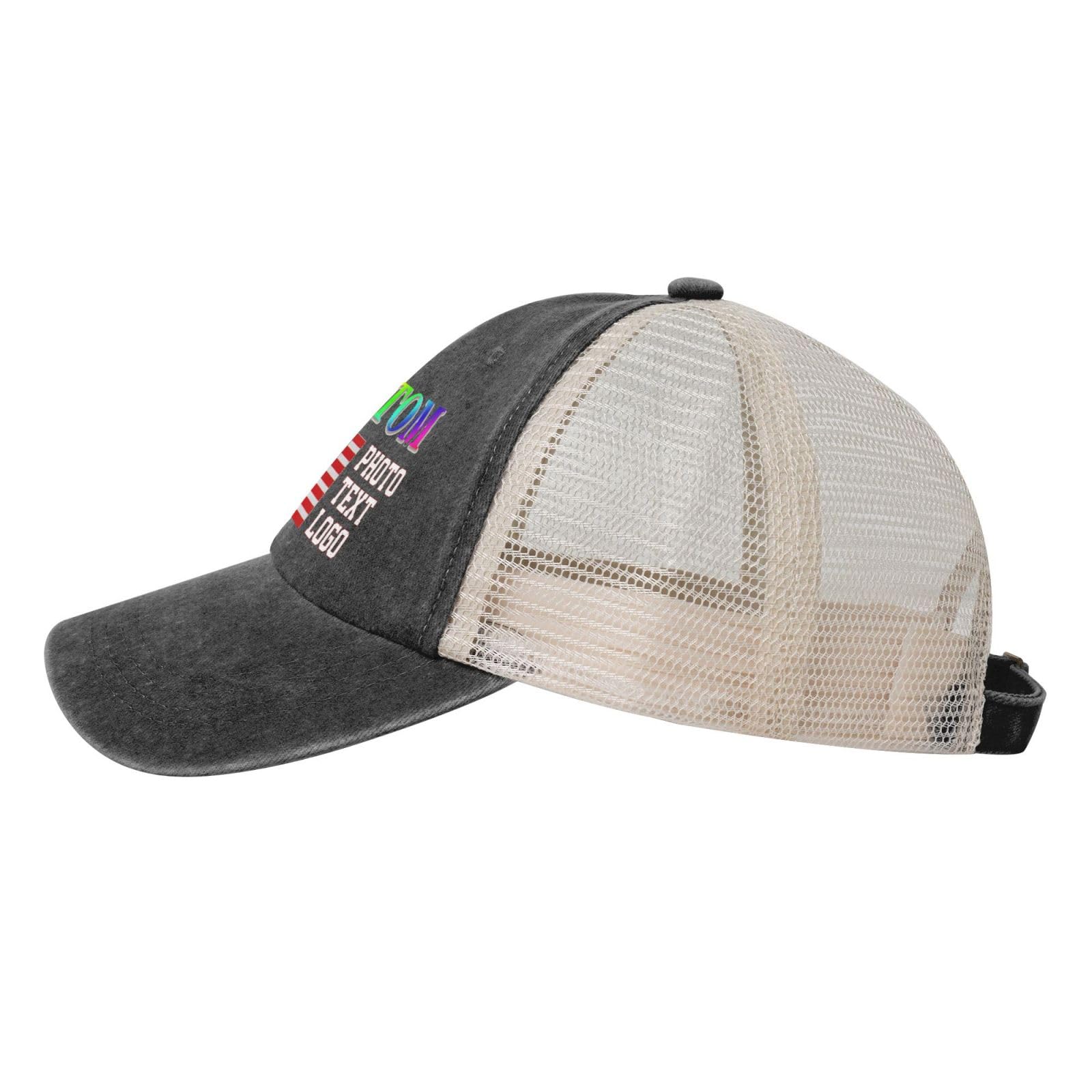 Custom Hat Custom Baseball Cap Personalized Design Your Photo/Text/Logo, Adjustable Men's and Women's Truck Driver Custom Hat
