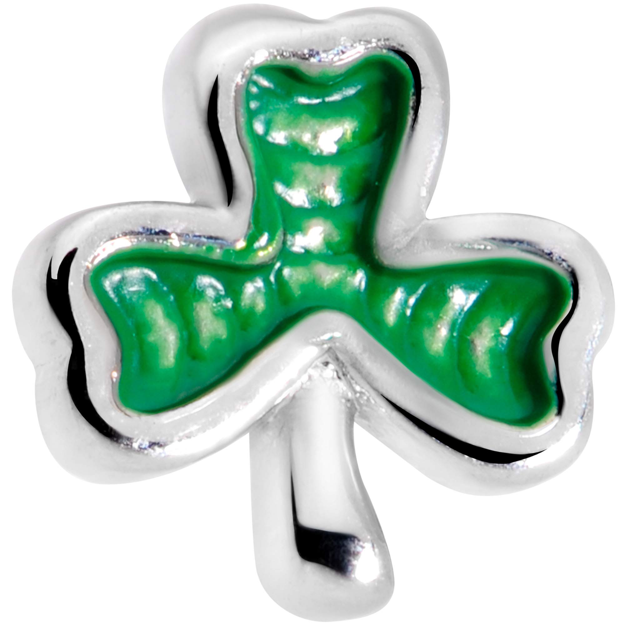 Body Candy Womens 20G Stainless Steel L Shaped Nose Ring Shamrock Nose Stud Body Piercing Jewelry 1/4"