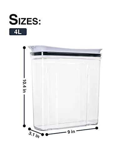 FreshKeeper 14PCS Airtight Food Storage Containers - 2PCS Cereal Containers Storage - Ideal for Cereal, Flour and Sugar Storage