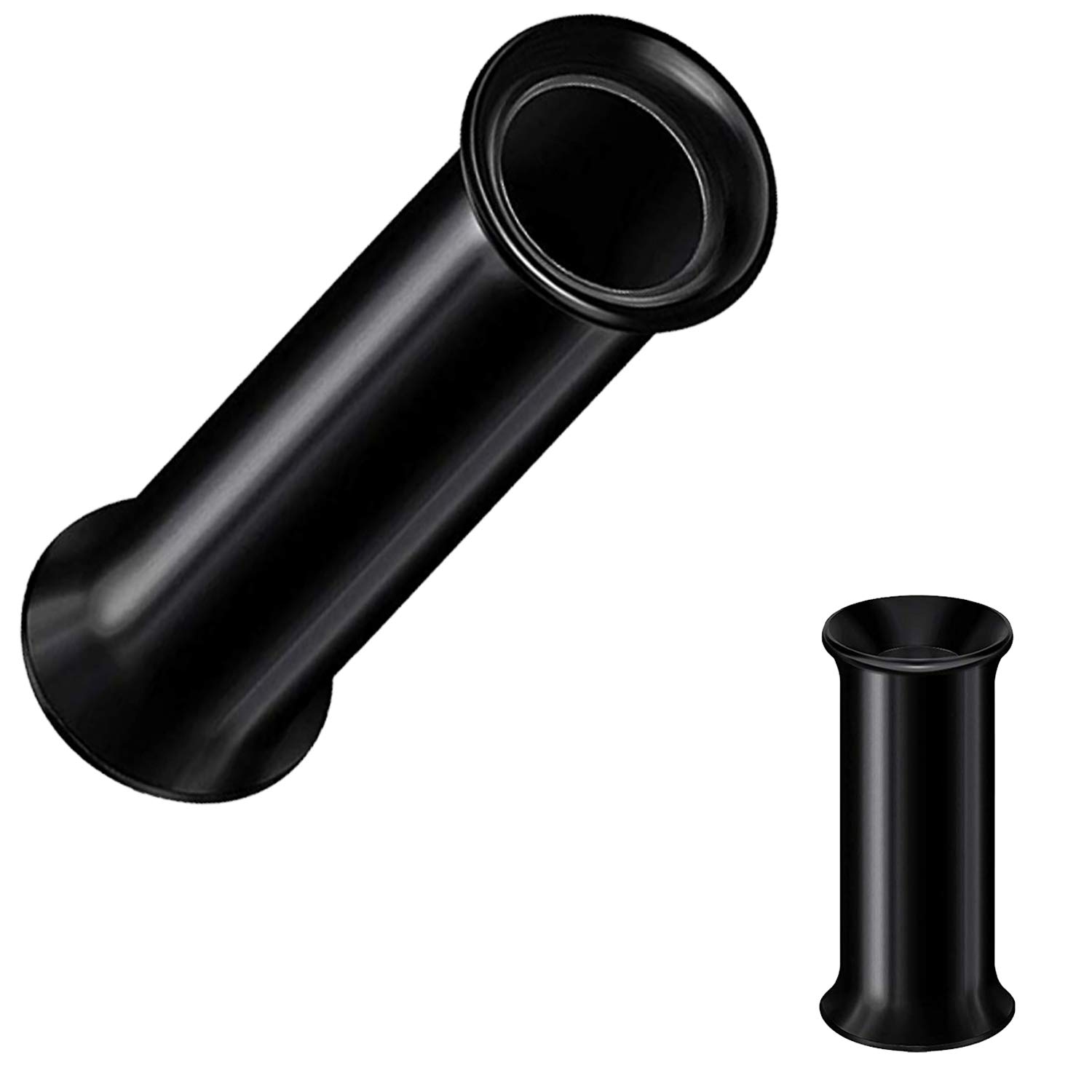 BodyJ4You Ear Tunnel Plugs Black Double Flare Gauges 6G 4MM Flesh Stretching Piercing Jewelry
