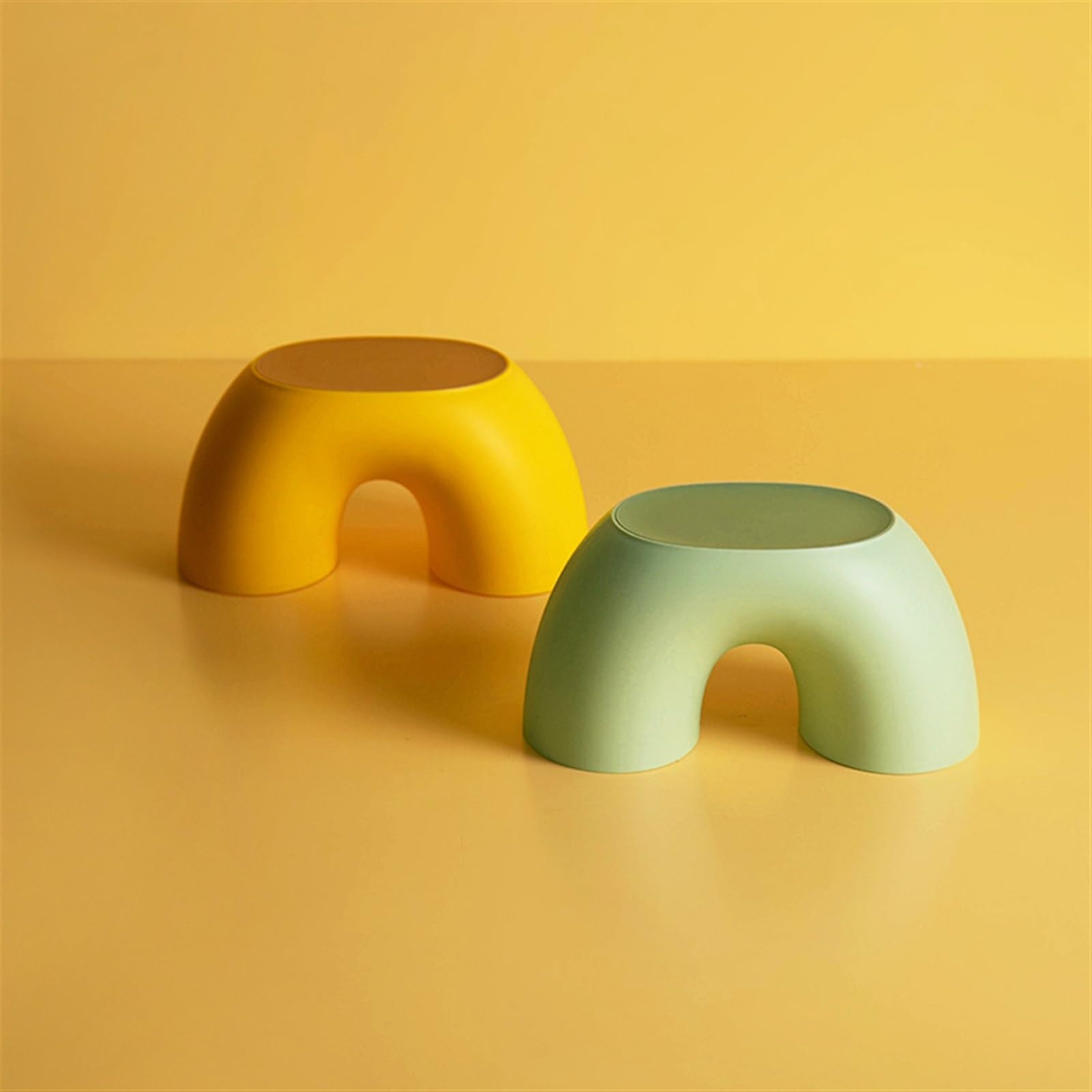 GeRRiT Rainbow Stool,Simple Small Bench,Home Sleek and Comfortable Stool,Non-Slip and Durable Shoe Changing Stool (Color : Blue, Size : 7.5x14x7.2inch)