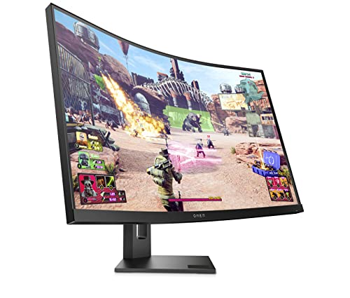 HP OMEN 27" QHD Curved Monitor, VA Fully adj 240hz 1ms HDR400 Gaming Display, EyeSafe, TÜV Certified (Omen 27c, Black)