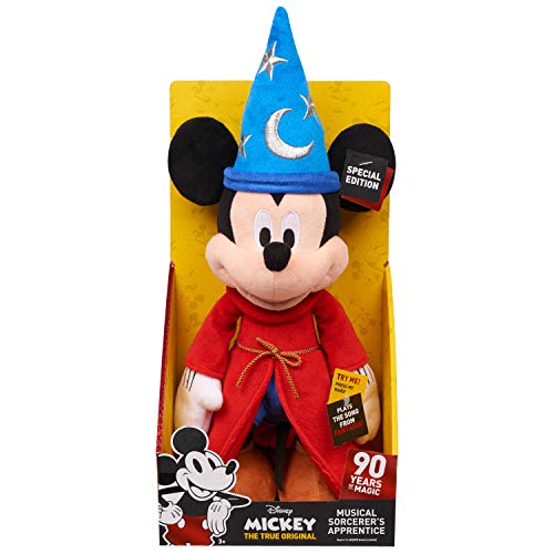 Mickey Mouse 90th Anniversary The Sorcerer's Apprentice 14" Musical Plush, Amazon Exclusive
