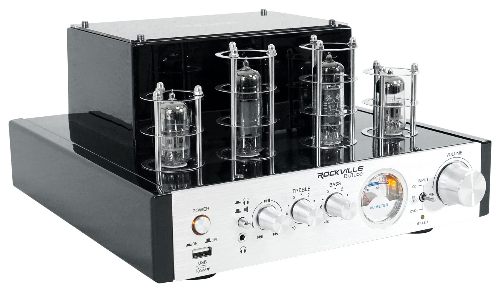 Rockville BluTube Tube Amplifier/Home Theater Bluetooth Receiver+(2) 8" Speakers