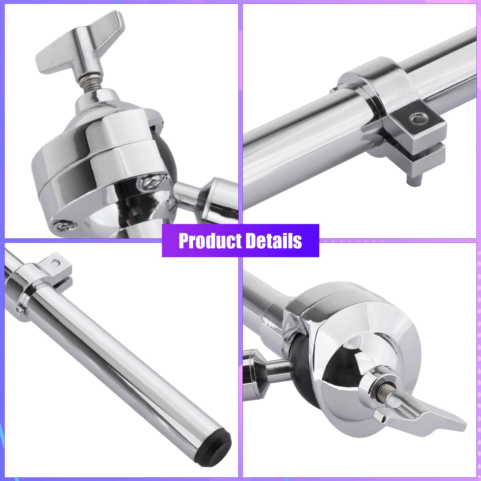 Single Tom Holder Stand Mount Bracket Durable Steel Silver Plated