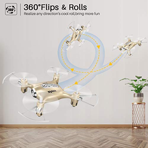 Pocket Drones for Kids with Headless Mode,Altitude Hold,3D Flip,2.4Ghz Nano LED Small RC Quadcopter,Easy to Fly Indoor Helicopter Plane for Beginners