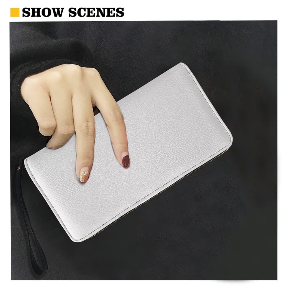 Wideasale Women Rfid Blocking Wallet Hippie Flower Floral Zip Around Wallet Clutch Large Travel Purse,Rainbow Color