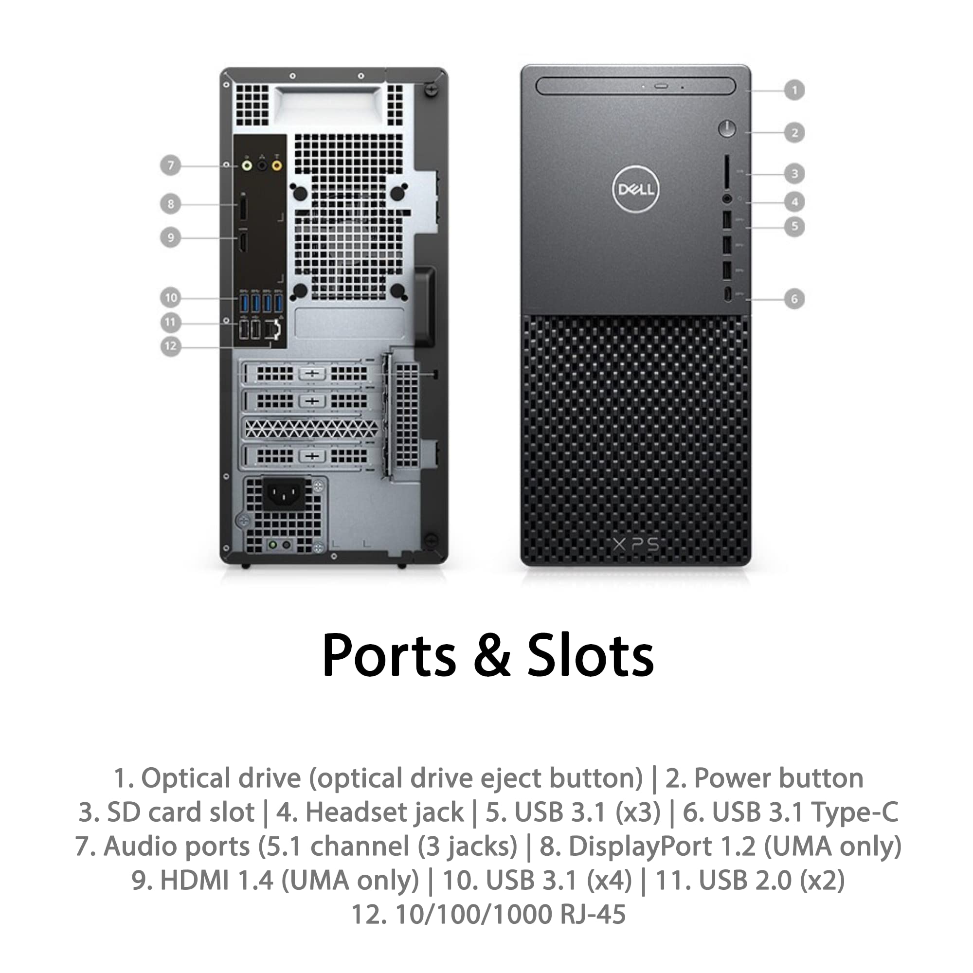 Dell 2022 Newest XPS 8940 Desktop PC, Intel Core i7-11700, GeForce RTX 3060 Ti, 32GB PCIe RAM, 1TB SSD + 1TB HDD, DP, HDMI, Killer Wi-Fi 6, Wired Keyboard&Mouse, Windows 11 Home, Black
