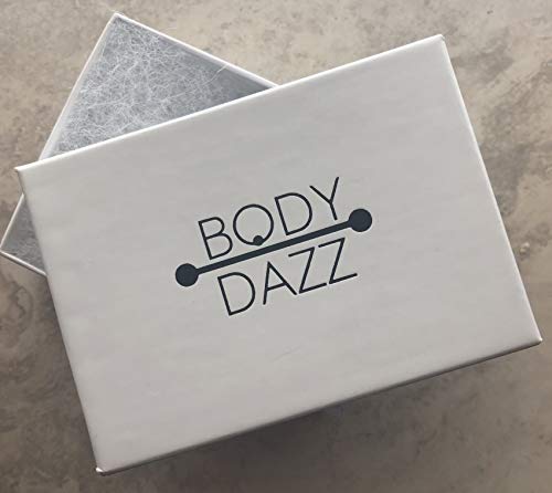 BODY DAZZ 20G-16G Clear Crystal Threadless Push Top Surgical Steel Labret Cartilage Nose Ring Piercing Stud (3PC Color Mix 20G 6mm)