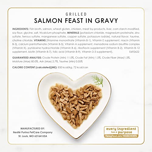 Purina Fancy Feast Grilled Wet Cat Food Seafood Collection in Wet Cat Food Variety Pack - (24) 3 oz. Cans