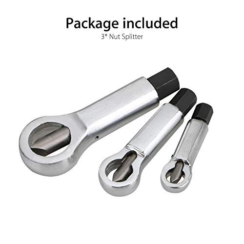 EEEKit Metal Nut Splitter Cracker, Metal Nut Splitter Breaker Manual Pressure Nut Cracker Remover Extractor Tool, 9-12mm/12-16mm/16-22mm Nut Remover Extractor Tools