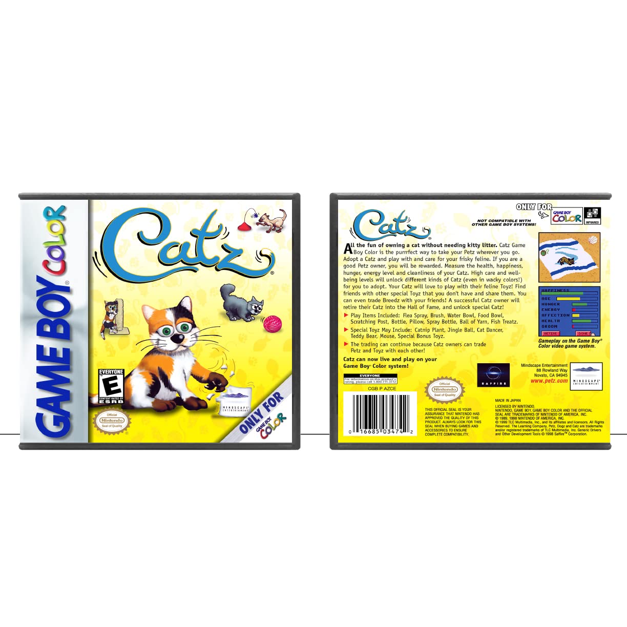 Catz | (GBC) Game Boy Color - Game Case Only - No Game