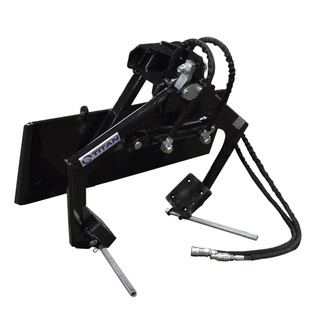 Titan Hydraulic Hardscape Grapple Attachment for Universal Skid Steer Quick Tach