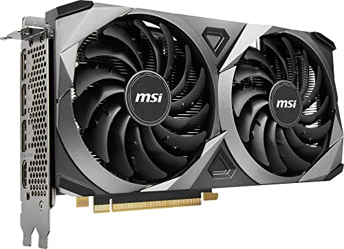 MSI Gaming GeForce RTX 3060 Ti LHR 8GB GDRR6X, 256-Bit, HDMI/DP, Nvlink, Torx Fan 3, Ampere Architecture OC Graphics Card (RTX 3060 TI Ventus 2X 8GD6X OC)
